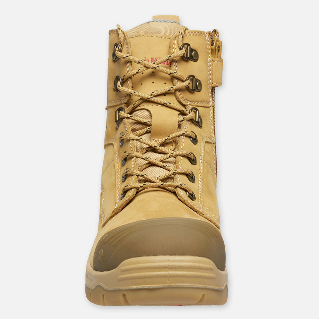 King Gee - Phoenix Zip Lace Safety Work Boot With Scuff Cap (Wheat ...